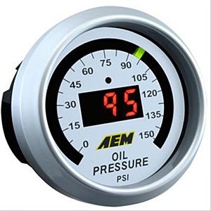 AEM Oil Pressure Gauge (0-150PSI) 4-in-1 - Nissan Race Shop