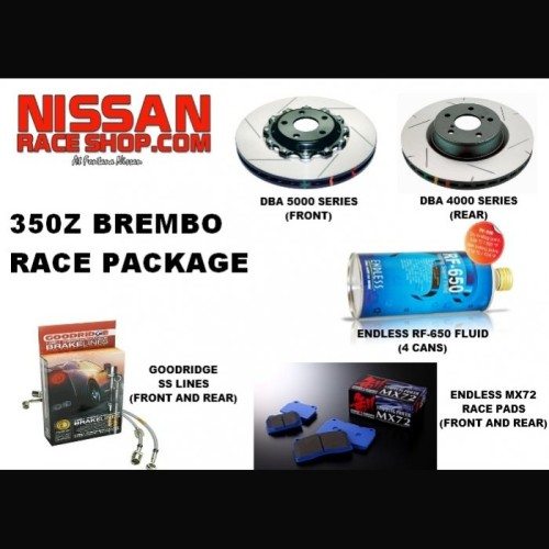 NissanRaceShop 350z Brembo Brake Package - Race - Nissan Race Shop