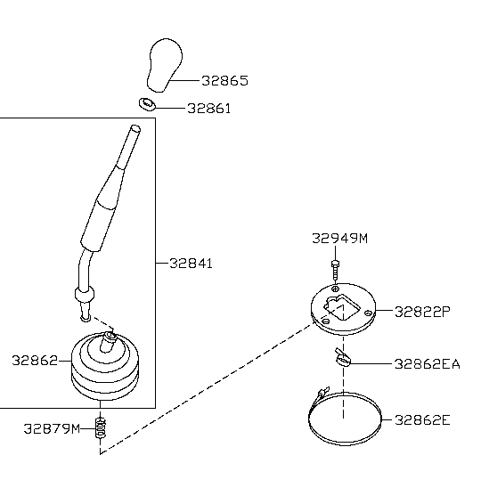 Genuine Nissan Frontier (D40) Lever Assy-Control - Nissan Race Shop
