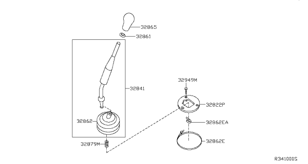 Genuine Nissan Frontier (D40) Lever Assy-Control - Nissan Race Shop
