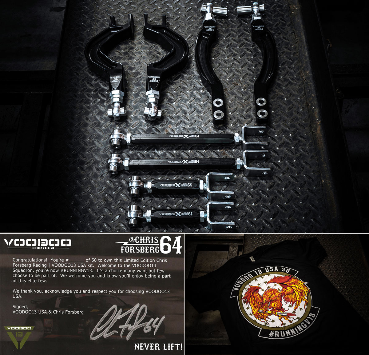 Voodoo 13 CFR Limited Edition Adjustable Arm Set for 95-98 Nissan 240sx ...